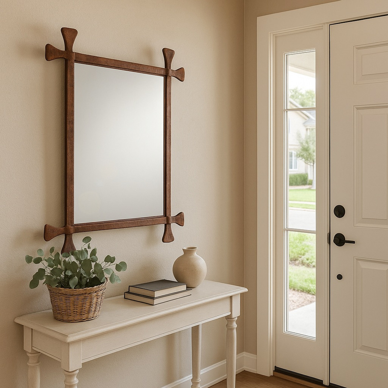 Hand-Forged Iron Mirror with Cross Corner Finials – Spanish Colonial ...