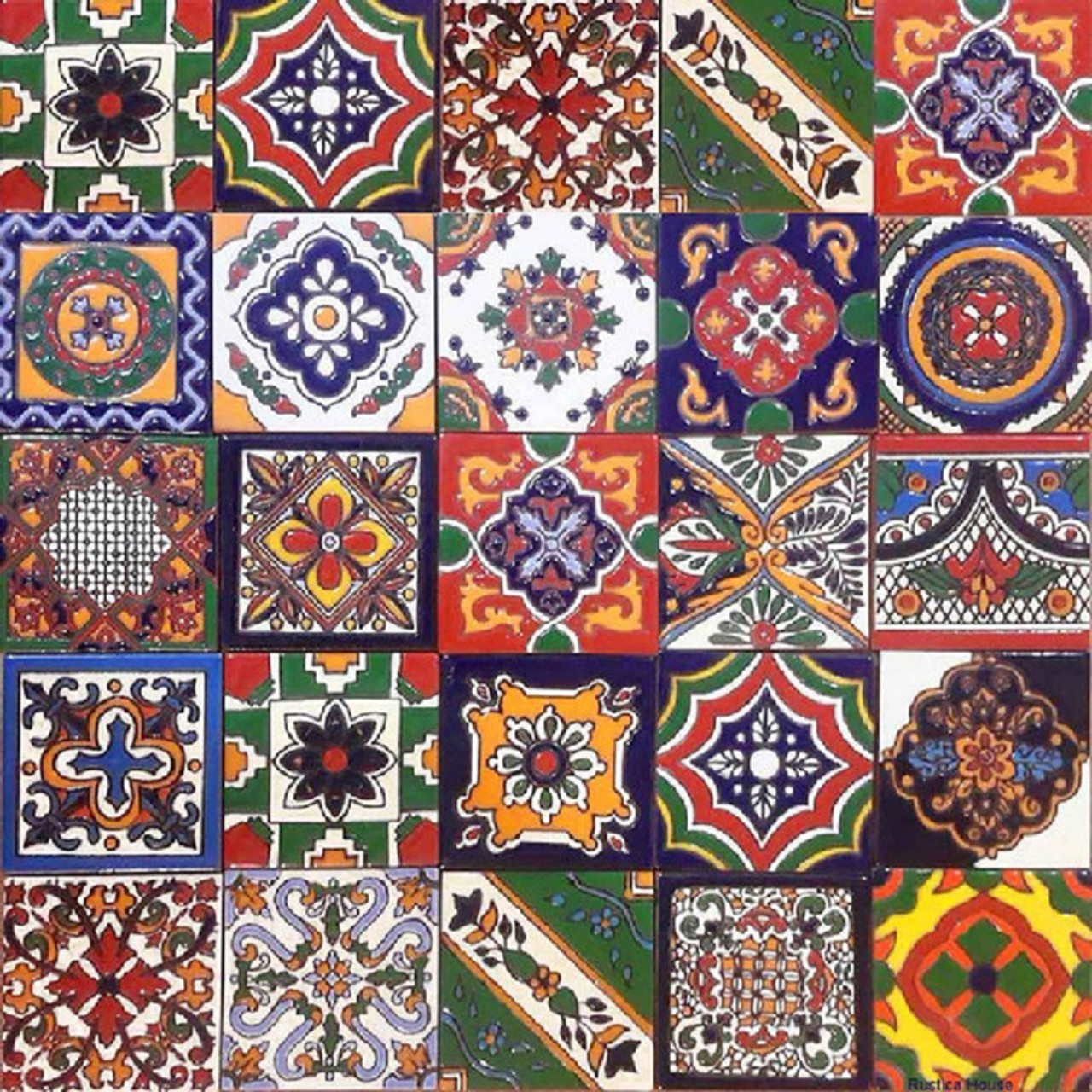 Mexican Relief Tile Mix | Handcrafted High-Relief Ceramic Tiles ...