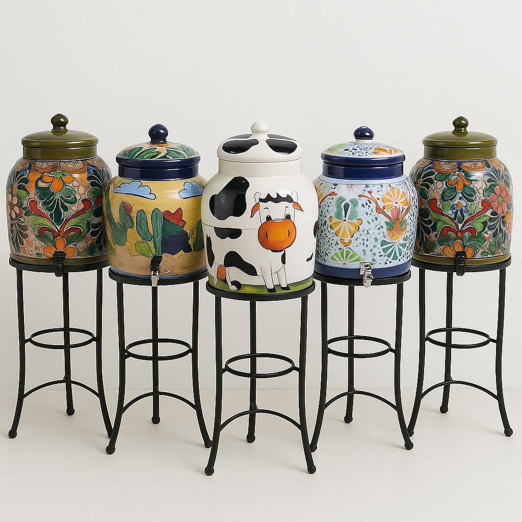 Mexican Talavera Water Crocks – Handcrafted Ceramic Coolers - Rustica ...