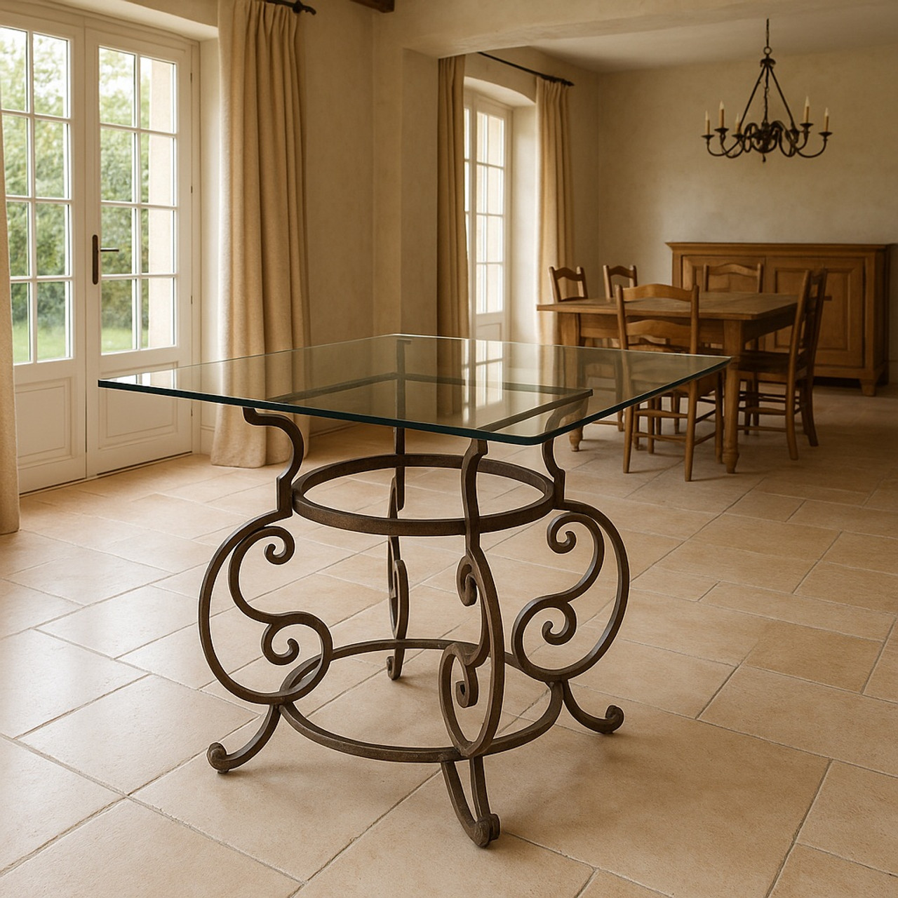 Old European Style Forged Iron Table Stand: Timeless Craft Meets ...