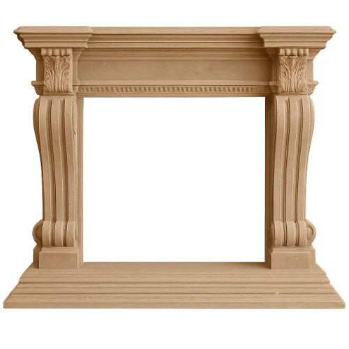 Spanish Colonial Revival Stone Fireplace Mantel