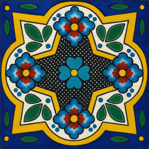Talavera Star Medallion Mexican Tile