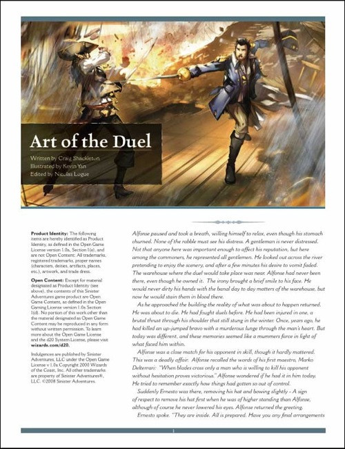 Indulgence: Art of the Duel PDF