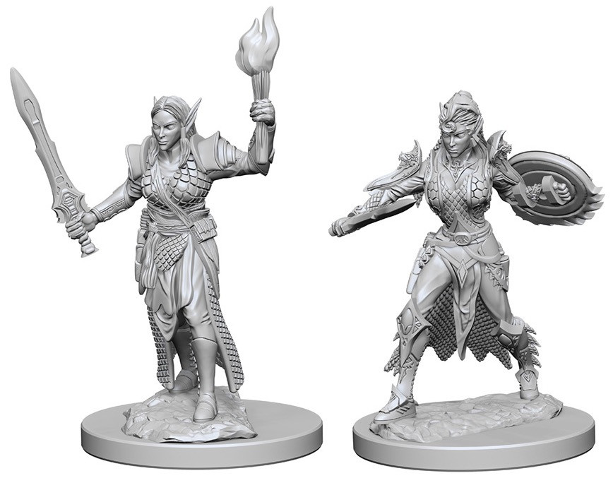 Pathfinder Deep Cuts Unpainted Miniatures: Elf Female Fighter