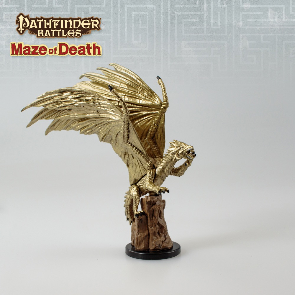 Pathfinder Battles—Maze of Death: Medium Copper Dragon