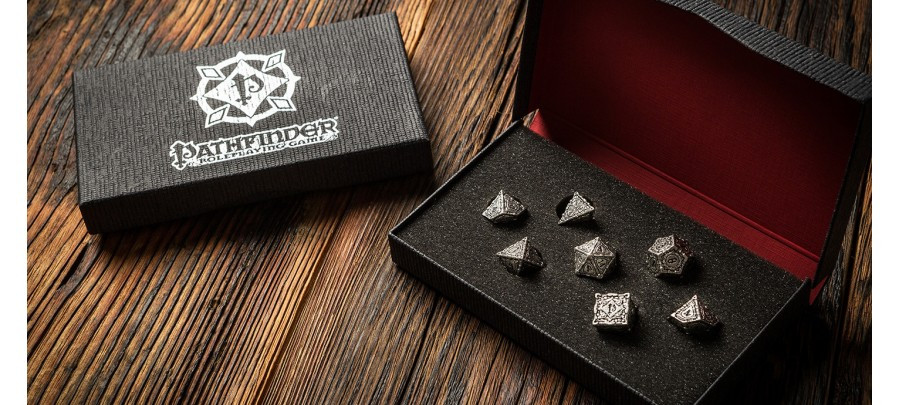 Pathfinder Metal Dice Set (7) Kickstarter Edition