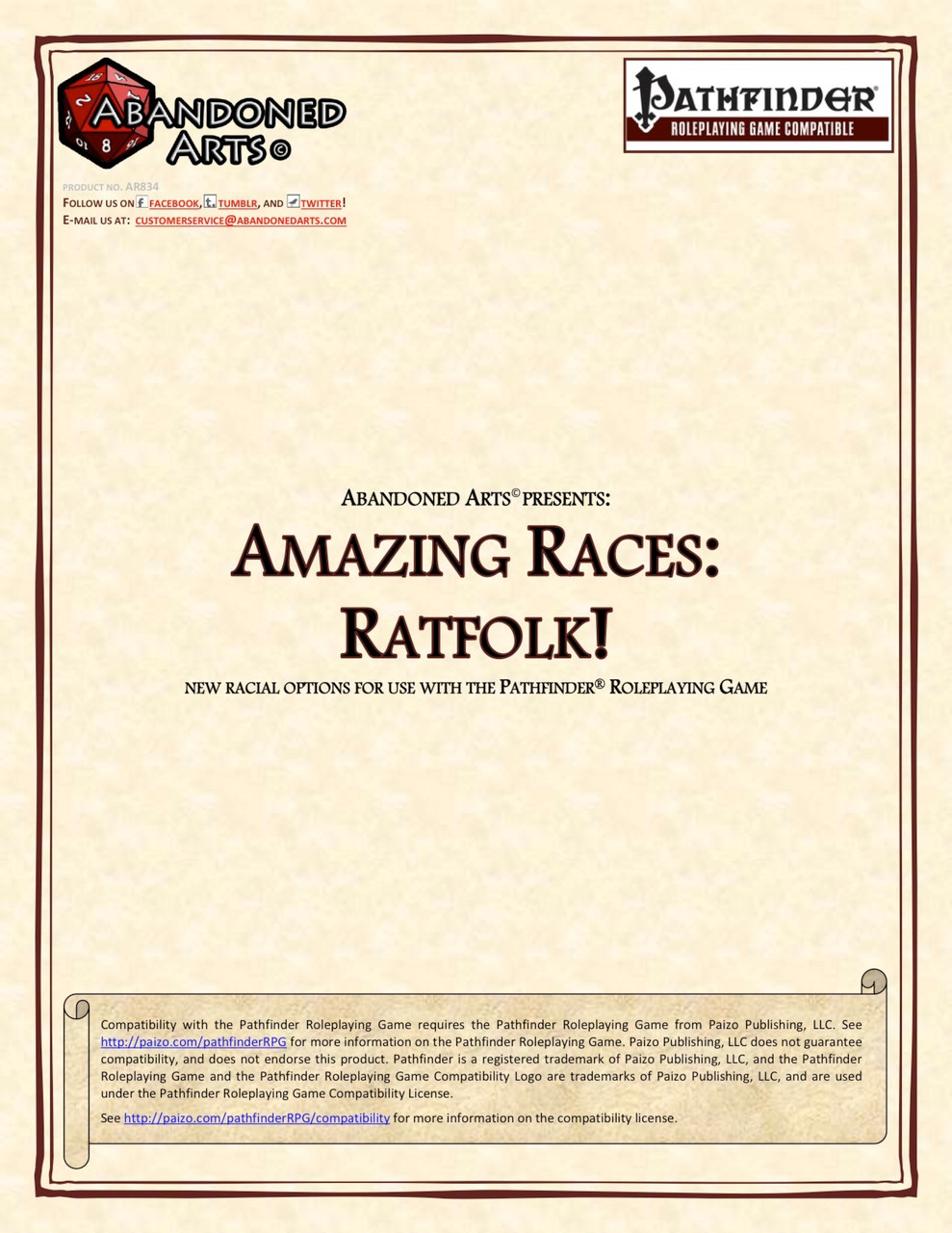 Amazing Races: Ratfolk! PDF