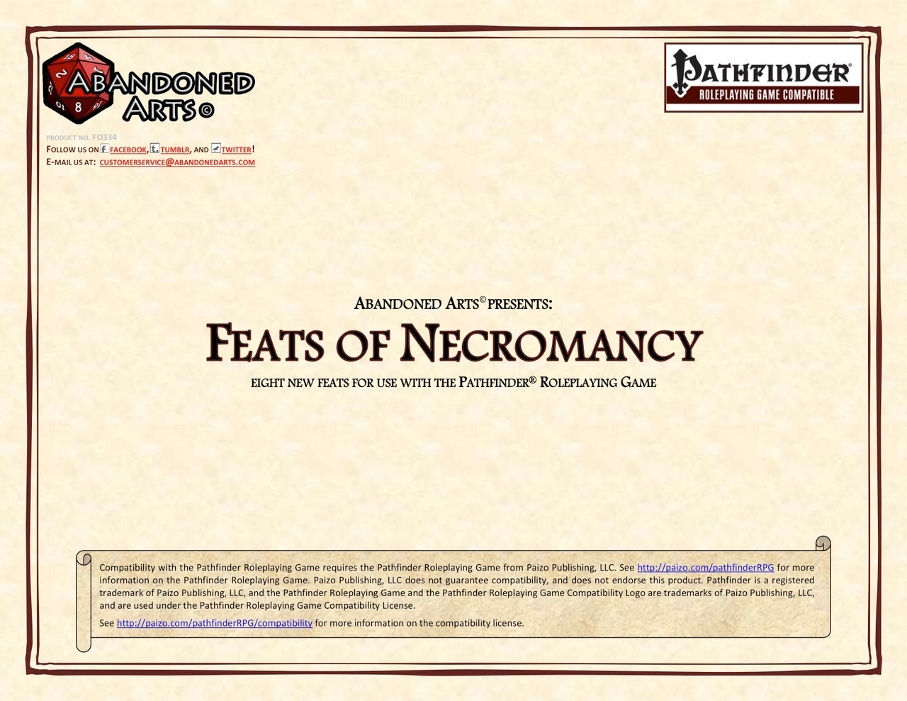 Feats of Necromancy (PFRPG) PDF