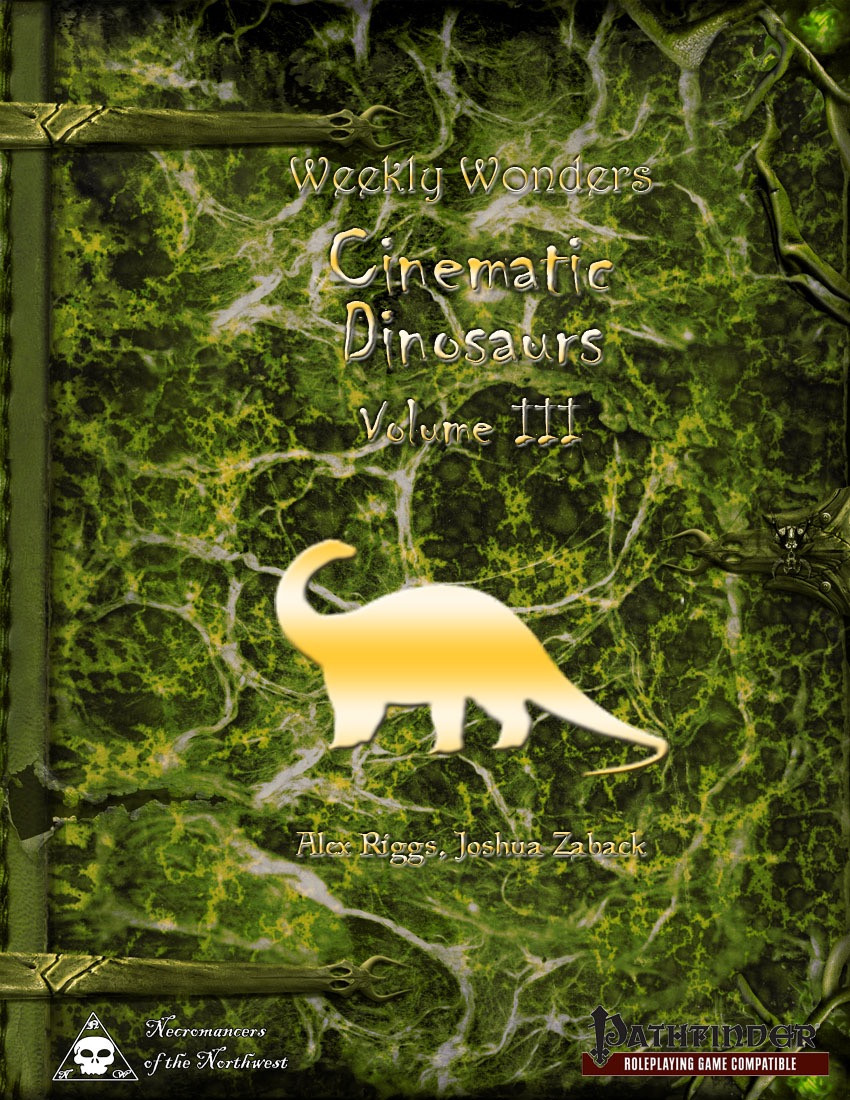 Weekly Wonders: Cinematic Dinosaurs, Volume III (PFRPG) PDF