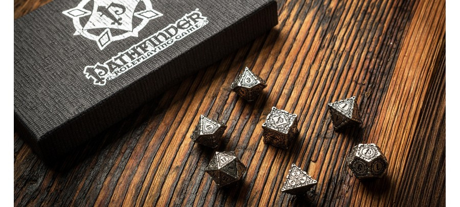 Pathfinder Metal Dice Set (7) Kickstarter Edition