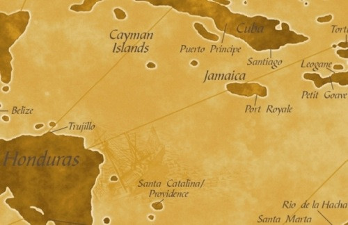 Caribbean Map (parchment version) PDF