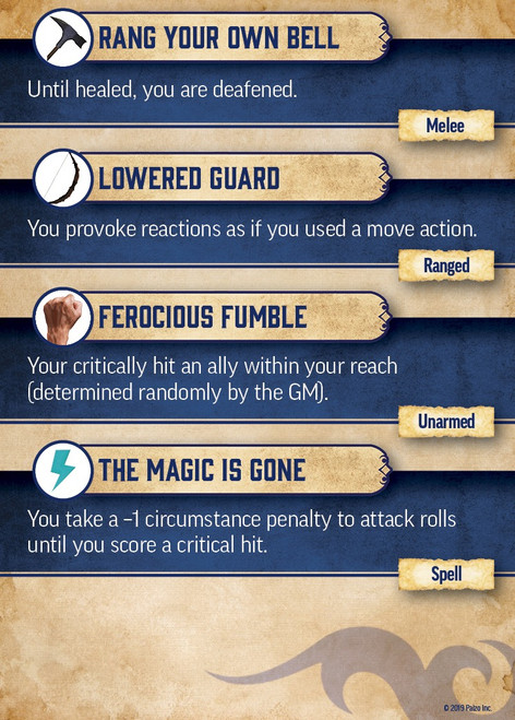 Pathfinder Critical Fumble Deck (Download)