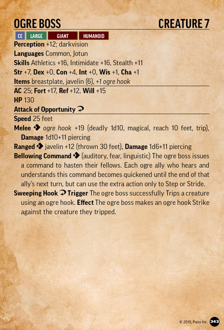 Pathfinder Bestiary Battle Cards