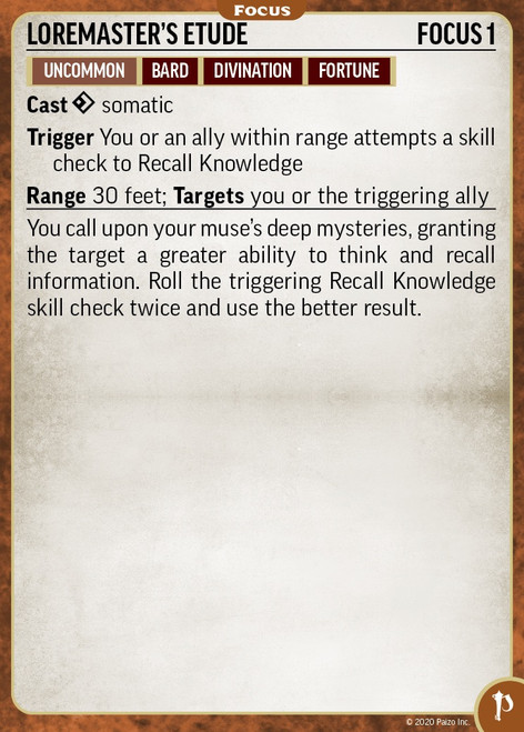 Pathfinder Spell Cards: Focus