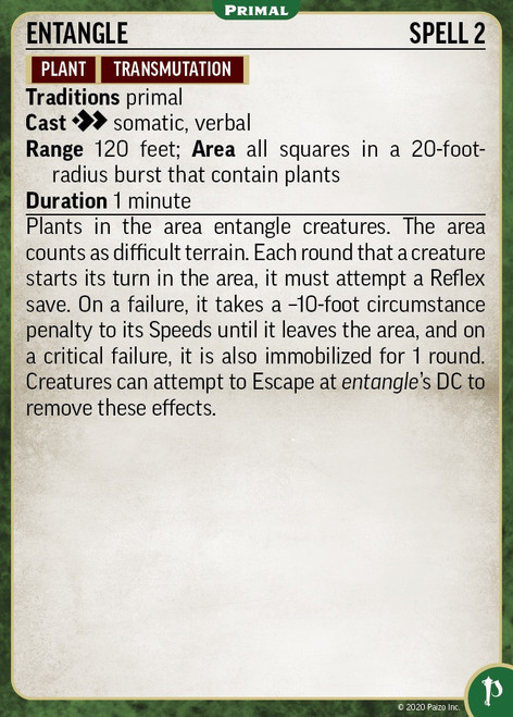 Pathfinder Spell Cards: Primal