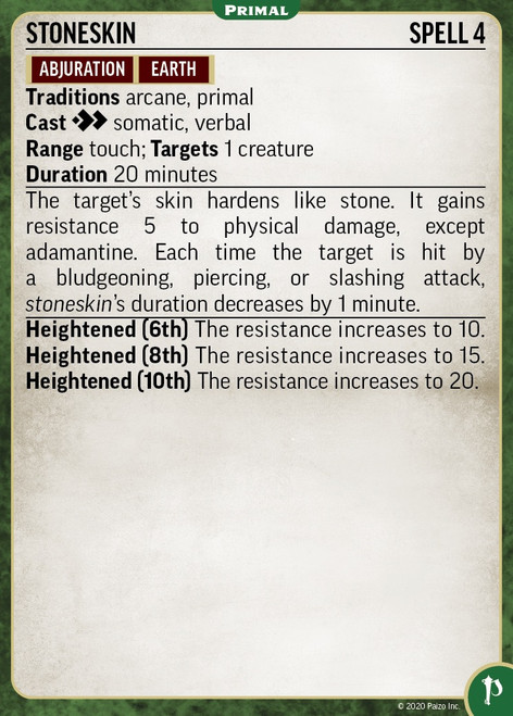 Pathfinder Spell Cards: Primal