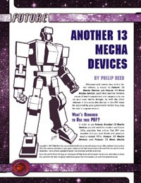 Future: Another 13 Mecha Devices (d20 Future) PDF