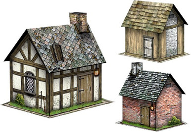 Rustic Cabins Set #1 28mm/30mm Paper Models PDF