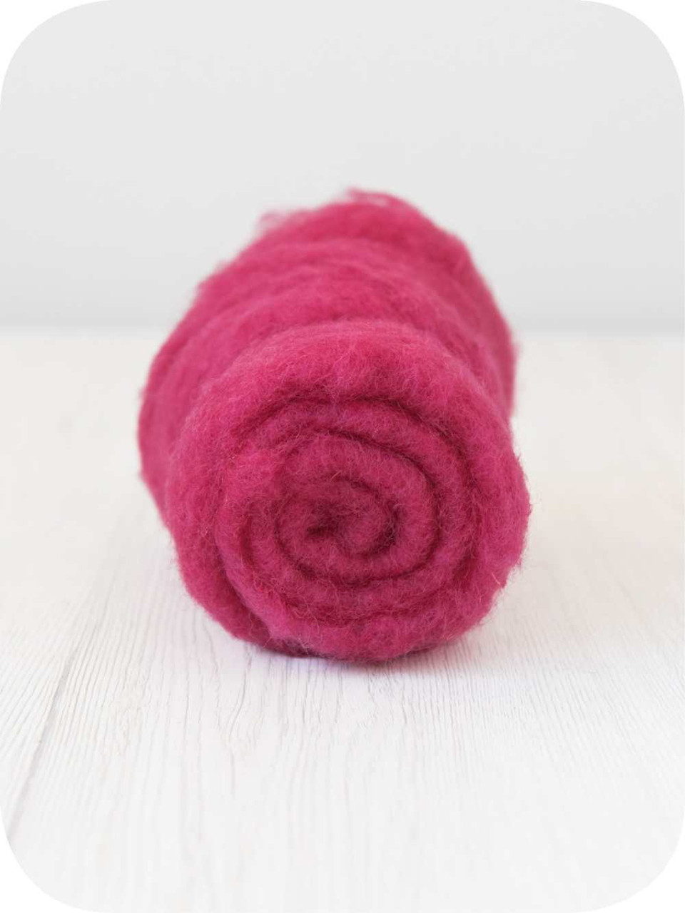 Bergschaf Wool Batt | Raspberry - Outback Fibers