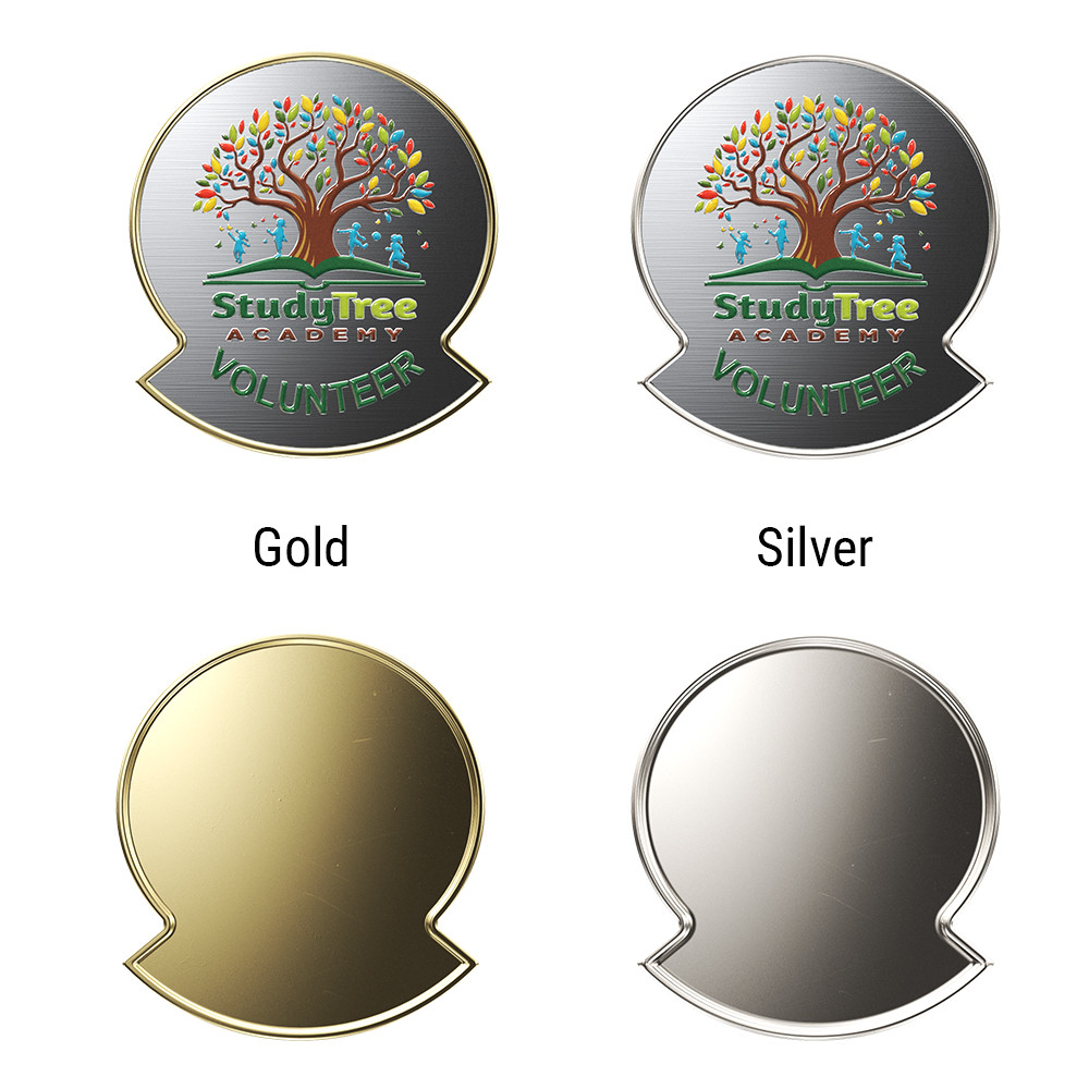 Express Round w/ Bar Shaped Lapel Pins