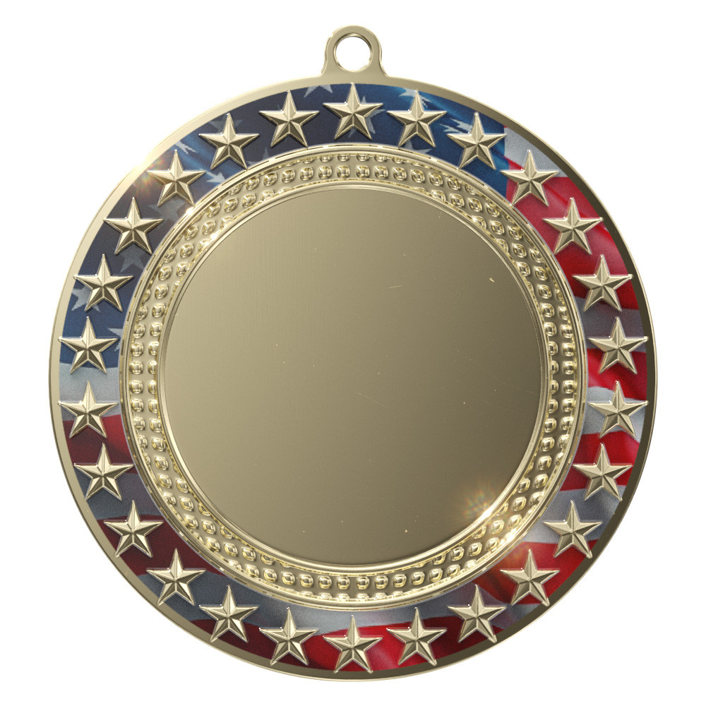 Radiant Star Patriotic Insert Medal