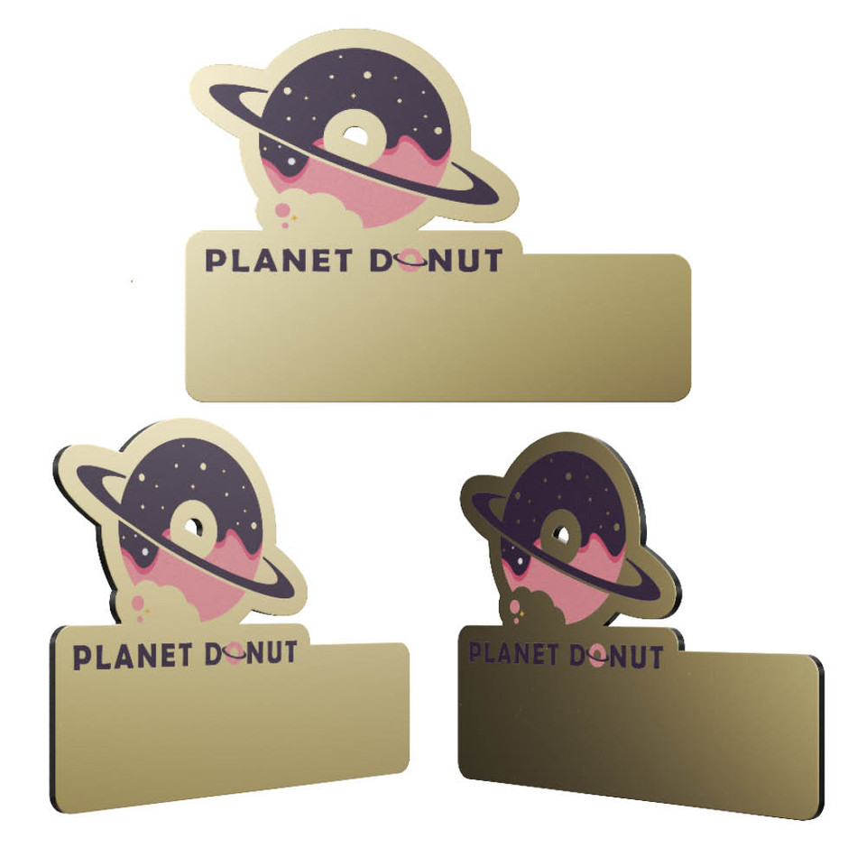 Express Texture Tone® Custom Shaped Name Badge (Various Sizes)