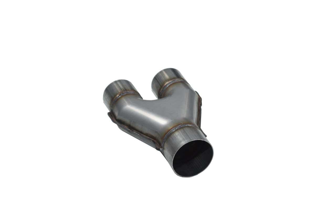 Stamped Stainless Steel Y Pipe with 3" Inlet - Truck Exhaust Kits