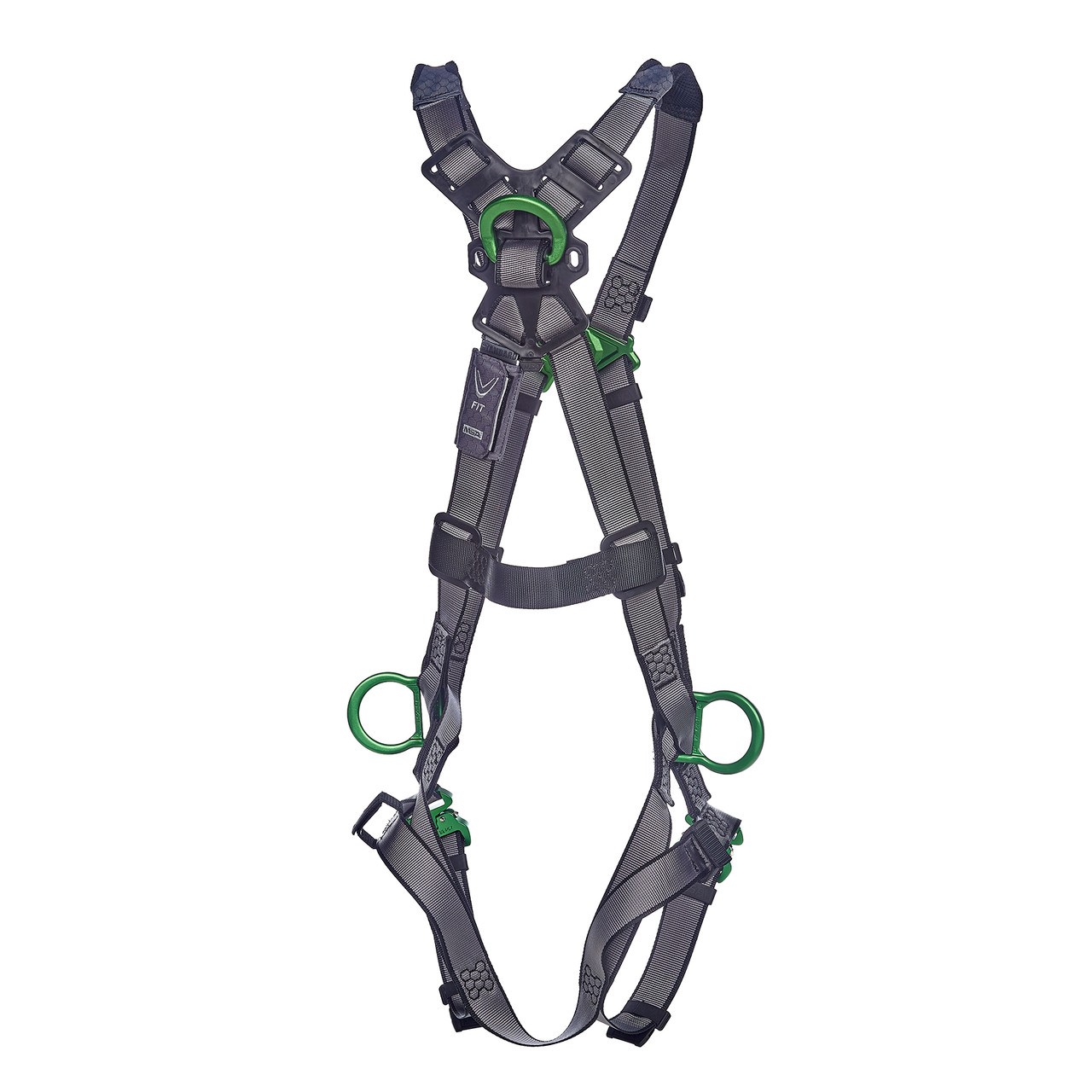 MSA V-FIT Harness with Back & Hip D-Rings and Quick-Connect Leg Straps ...