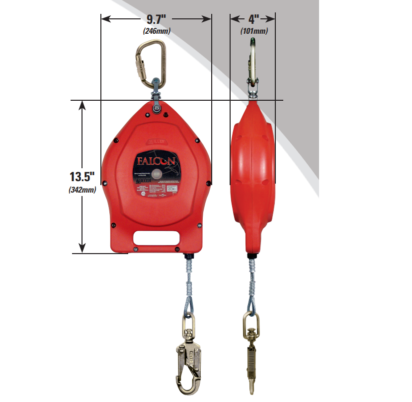 Miller MP50G-Z7/50FT Falcon SRL Galvanized Wire Rope 50 Ft - Industrial ...