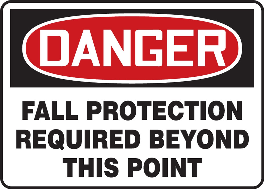 Accuform MFPR105VP OSHA Danger Fall Protection Sign - Industrial Safety ...