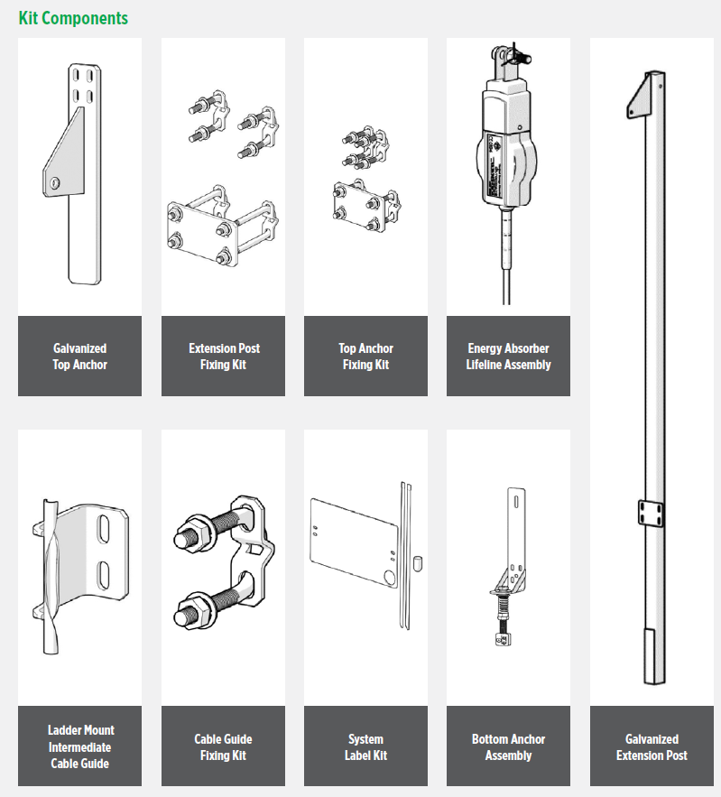 MSA Latchways Vertical Ladder Lifeline Kit - Industrial Safety Products
