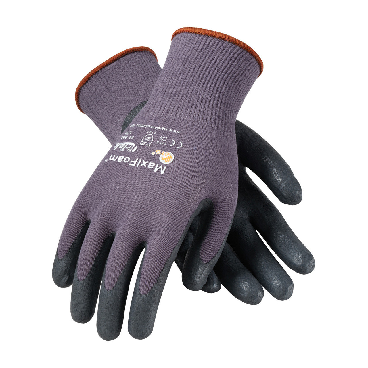 MaxiFoam 34-900 Glove with Nitrile Coated Foam Grip (Pair) - Industrial ...