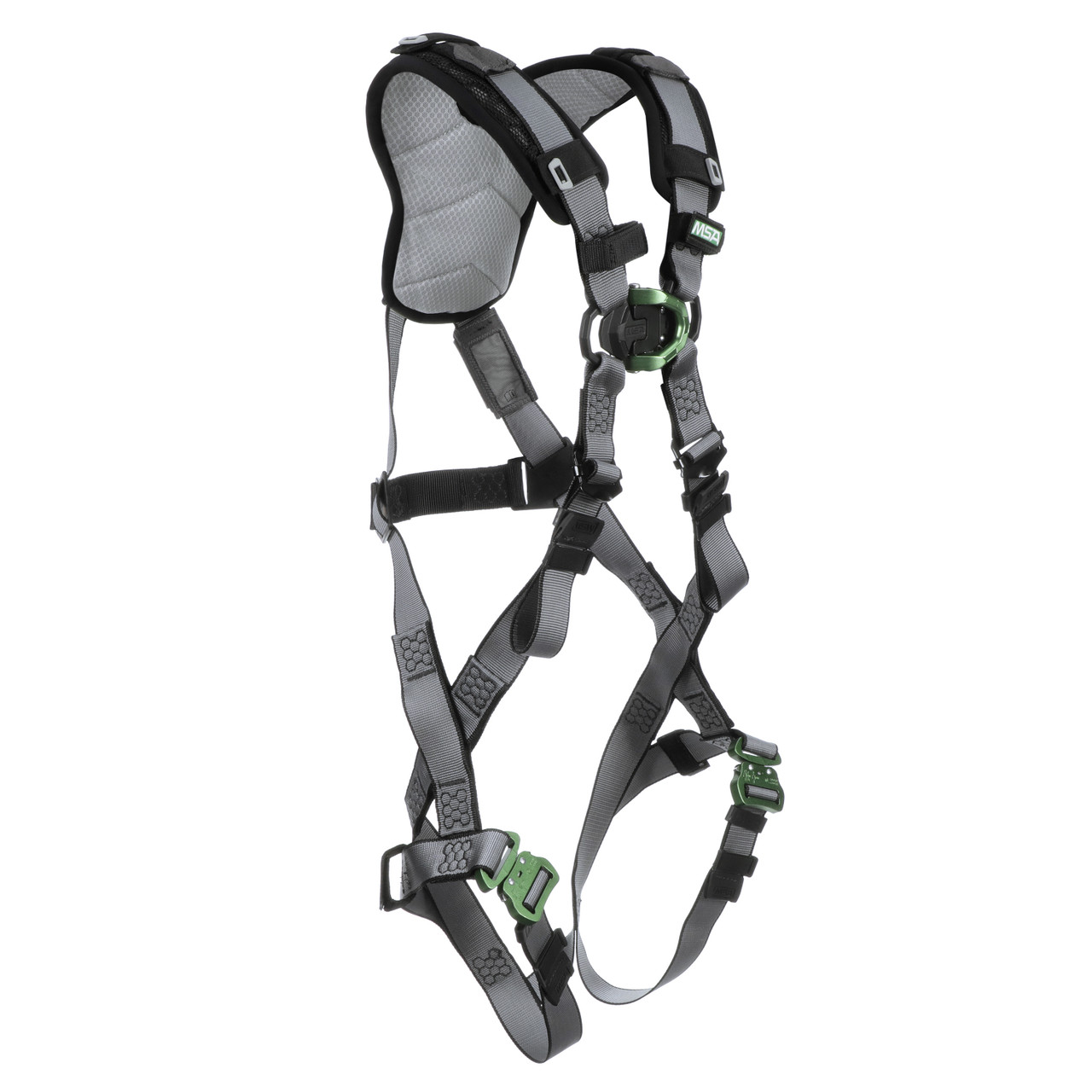MSA V-FIT Harness with Back & Chest D-Rings and Quick-Connect Leg ...