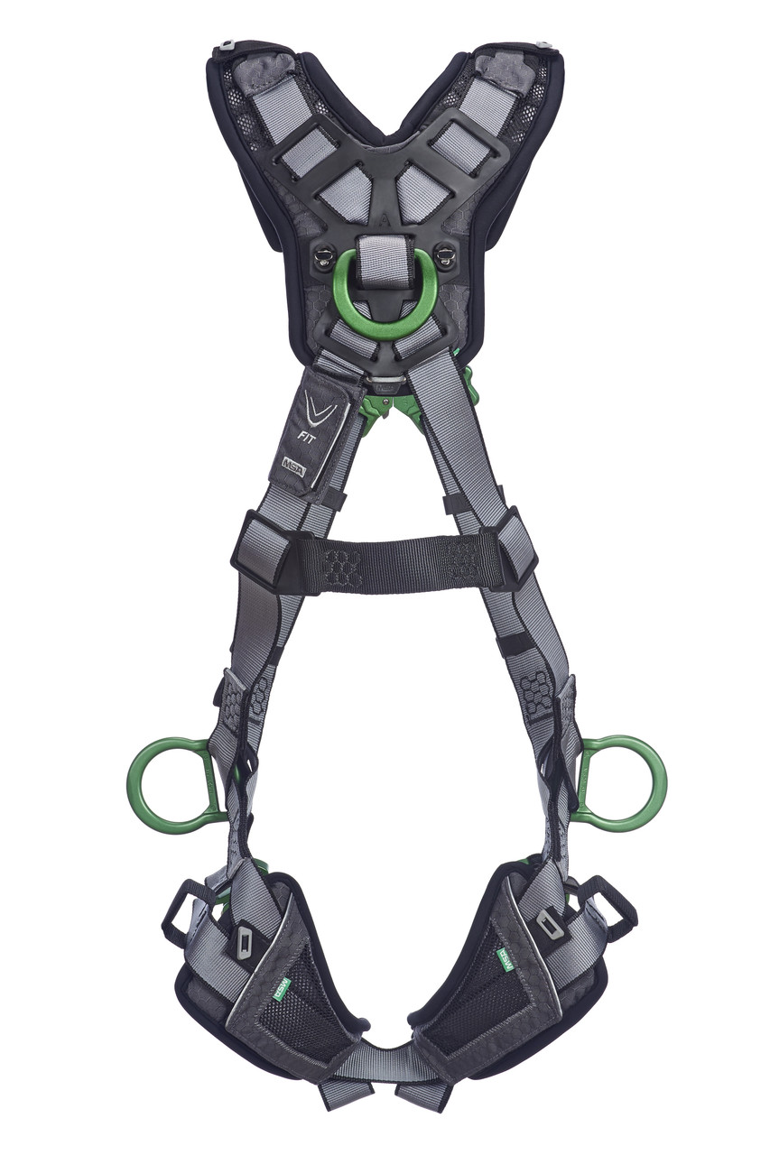 MSA V-FIT Harness with Back & Hip D-Rings and Shoulder & Leg Padding ...