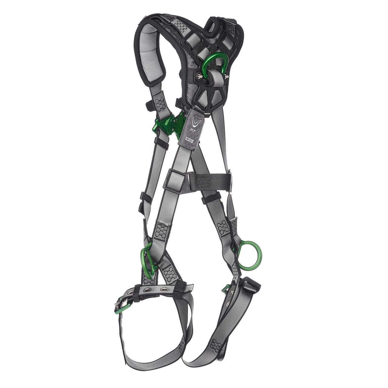 MSA V-FIT Harness with Back, Hip & Shoulder D-Rings & Tongue Buckle Leg ...