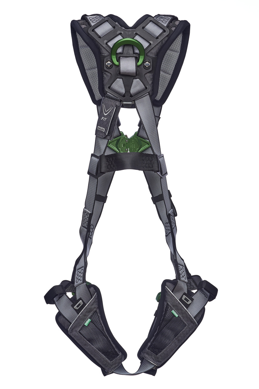 MSA V-FIT Harness with Back & Shoulder D-Rings & Quick-Connect Leg ...
