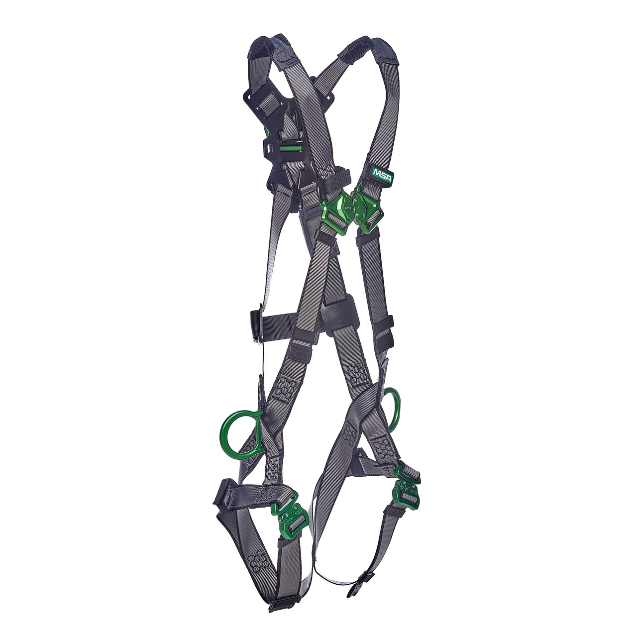 MSA V-FIT Harness with Back & Hip D-Rings and Quick-Connect Leg Straps ...