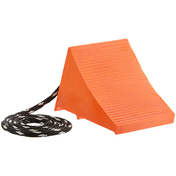 Cortina 2048WC-O6R Solid Single Unit Wheel Chock with Eye Hook and Rope ...