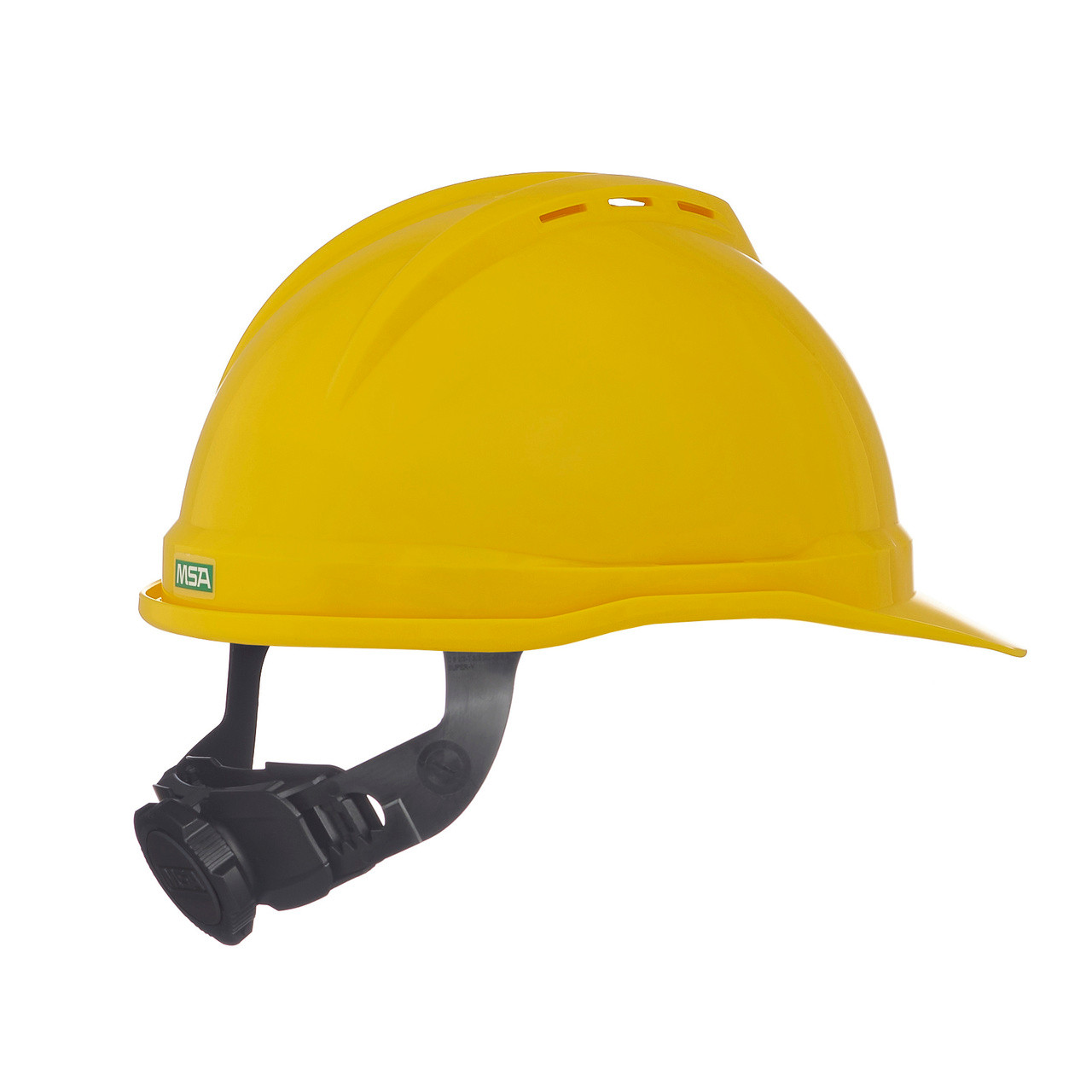 MSA 10034020 V-Gard 500 Cap, Yellow Vented, 4-Point Fas-Trac III ...