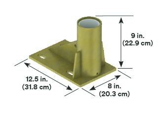 3M DBI-SALA 8510057 Confined Space Permanent Offset Floor Mount Sleeve ...