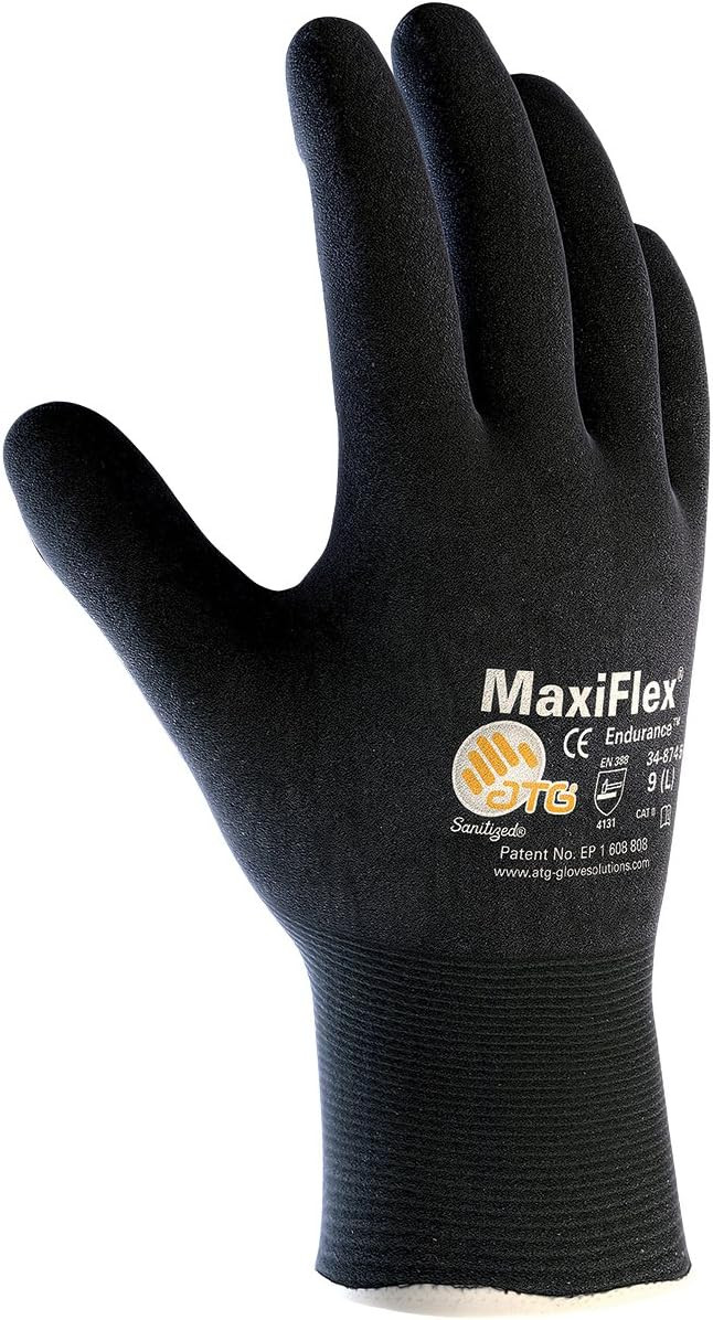 MaxiFlex 34-8745 Gloves Nitrile Micro-Foam Grip on Full Hand (Dozen ...