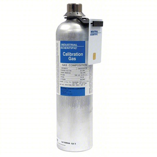 Industrial Scientific 18109191 Calibration Gas Cylinder H2S, CO, LEL ...
