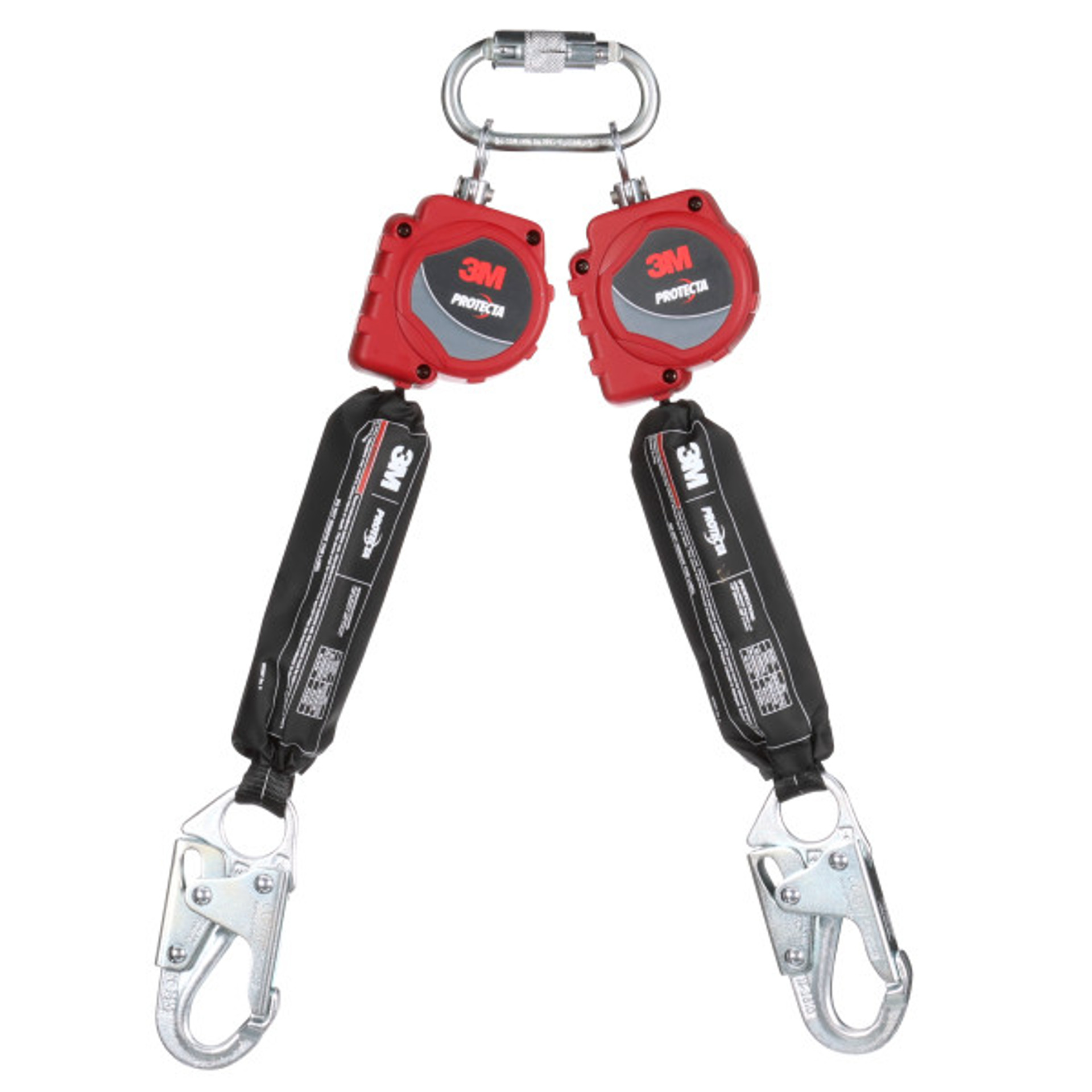 Protecta 3100510 Web Twin-Leg Self-Retracting Lifeline with Steel Snap Hooks (6 ft ...