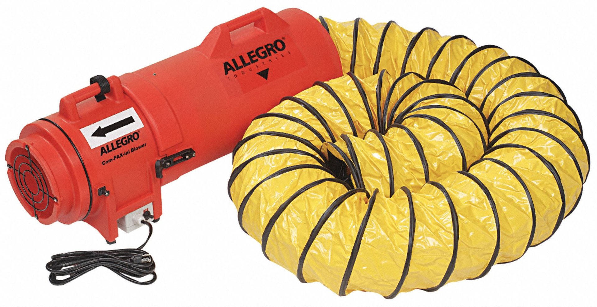 Allegro 9533-25 AC 8" Plastic Blower with 25 ft Ducting - Industrial ...