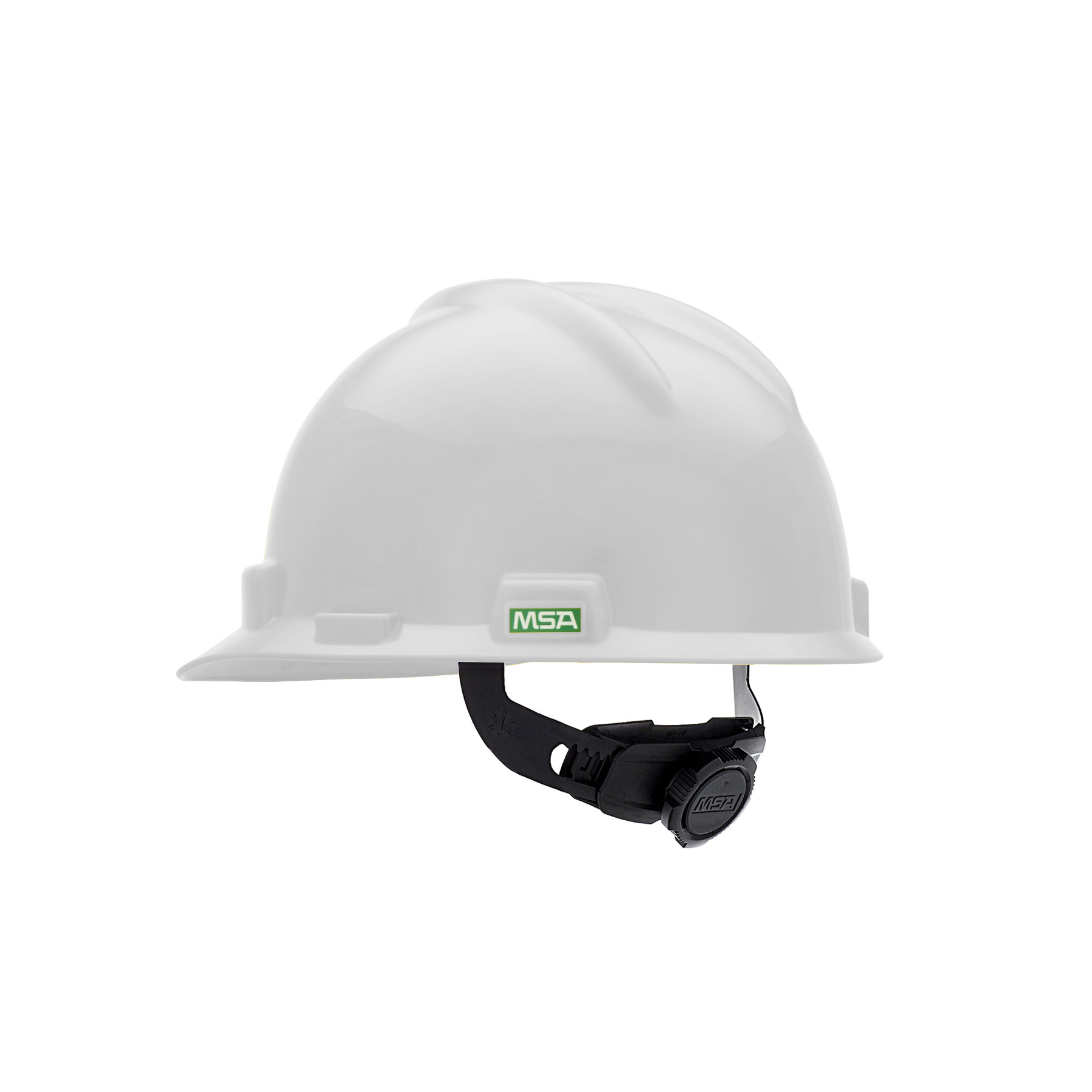 MSA 475358 V-Gard White Hard Hat with Fas-Trac Suspension (Cap Style ...
