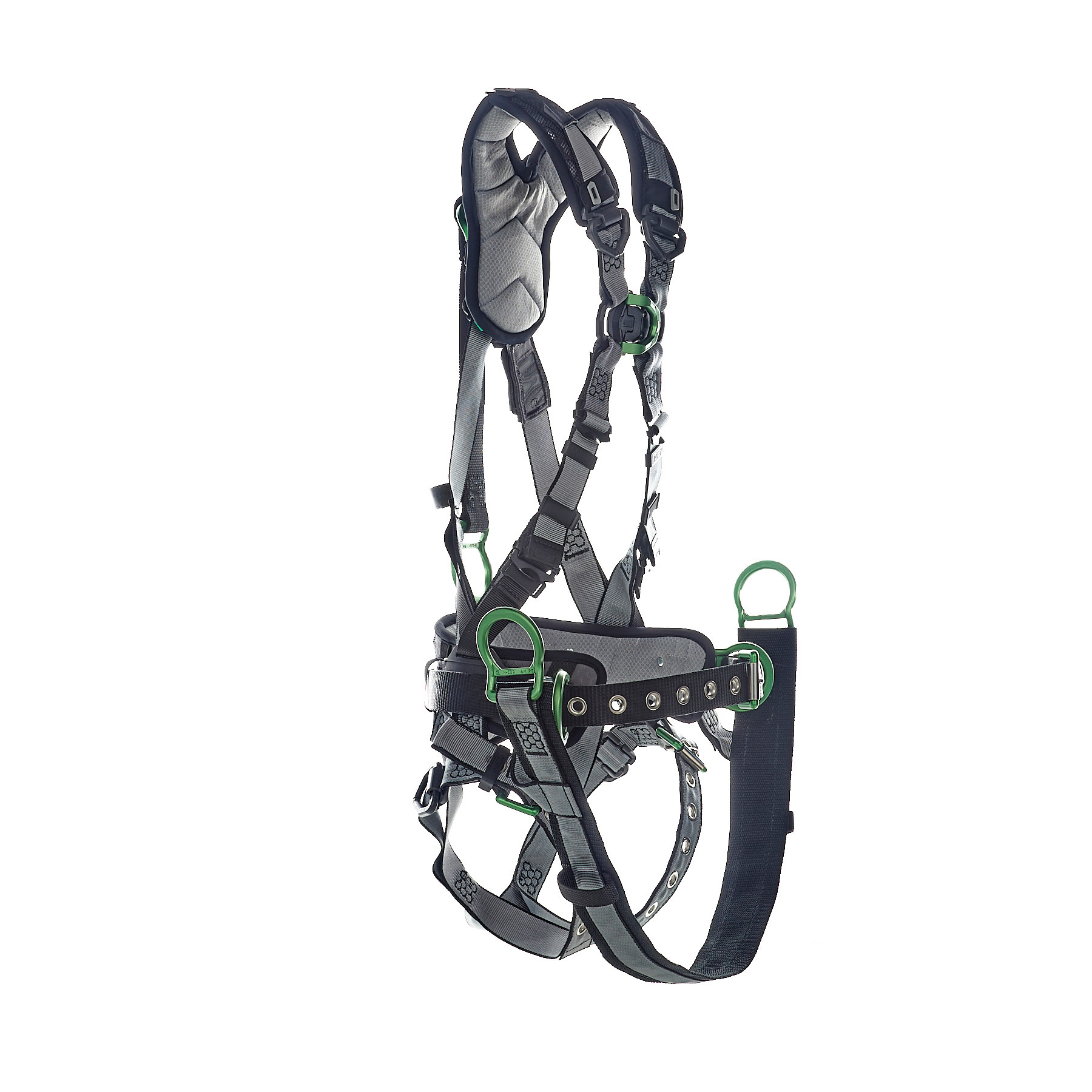 MSA V-FIT Derrick Harness with Back Chest & Hip D-Ringsand and Tongue ...