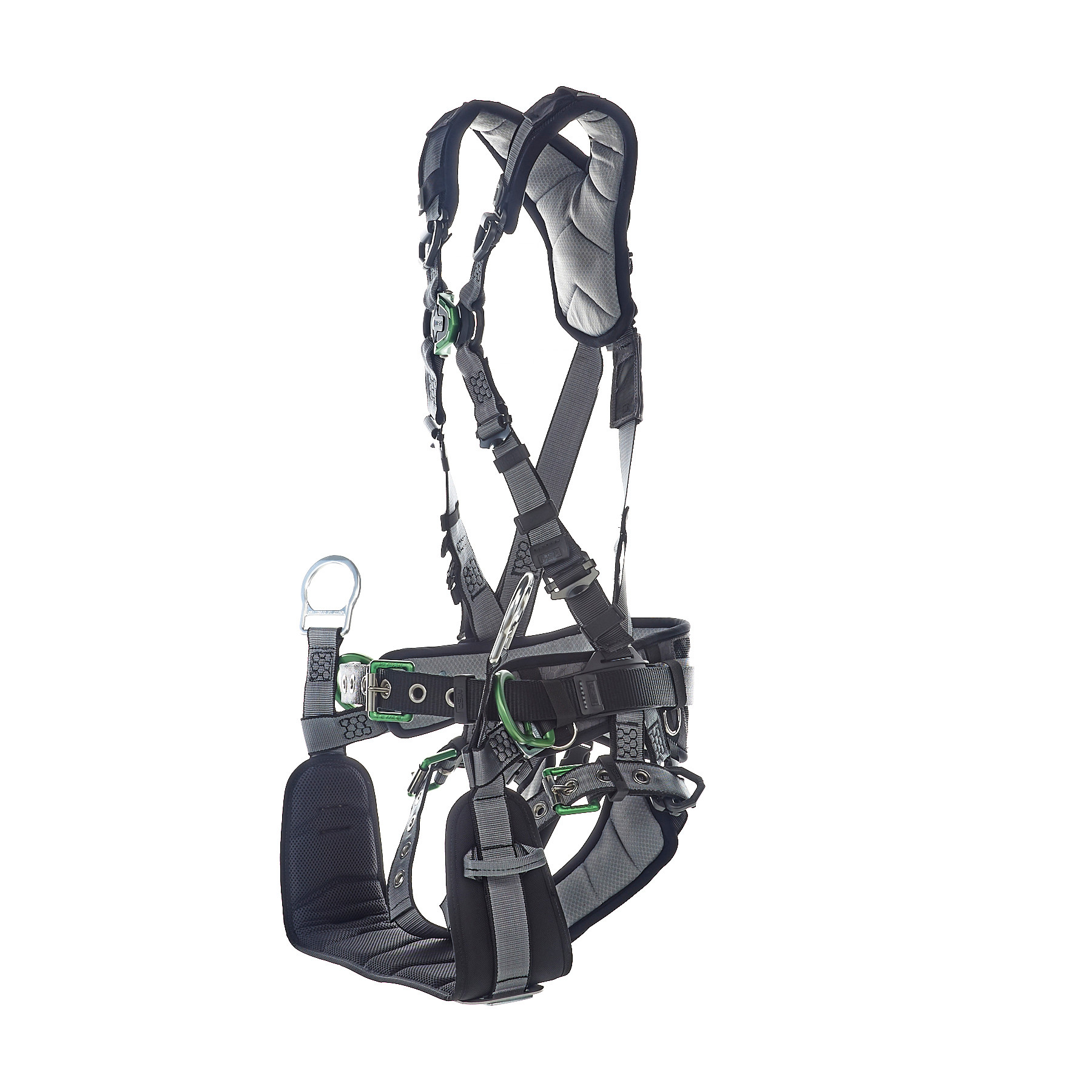 MSA V-FIT Tower Harness with Back Chest & Hip D-Rings and Tongue Buckle ...