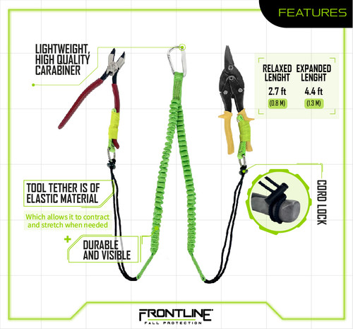 Frontline ACTLS222 ToolGrip 11 lbs Twin Tool Lanyard (Pack of 10 ...