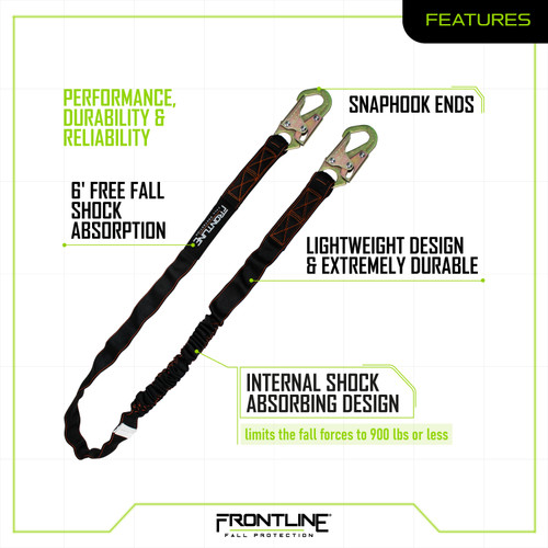Frontline Combat Compliance Kit - Harness and 6' Single Leg Lanyard ...