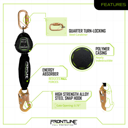 Frontline Combat Compliance Kit - Harness 6' SRL and Drawstring Bag ...